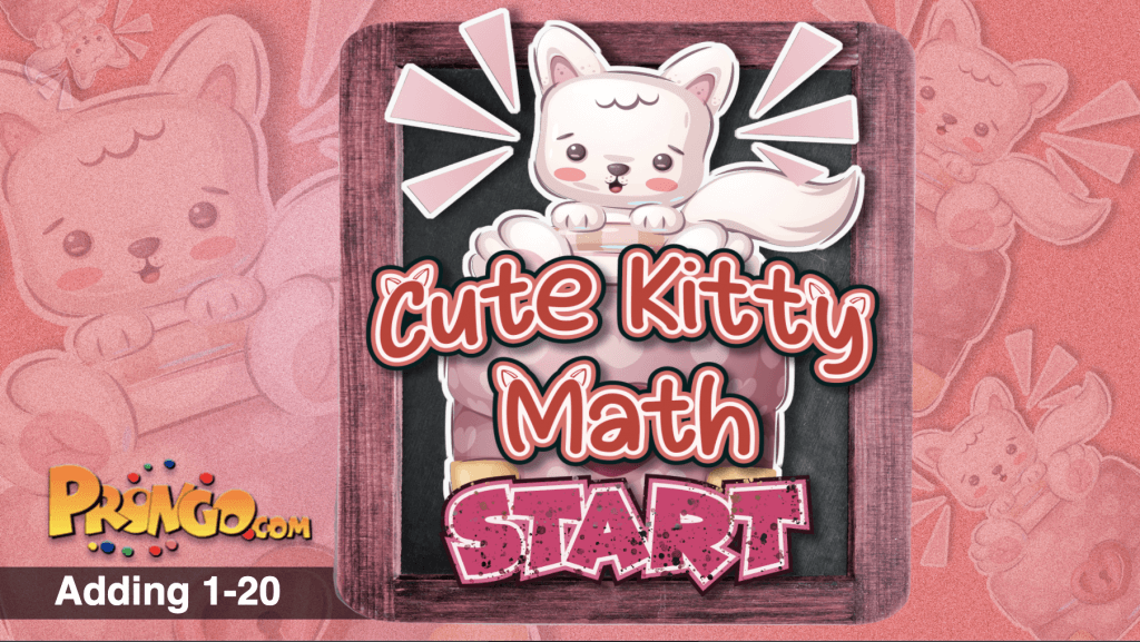 Cute Kitty Math Game: Fun Addition Practice for Numbers 1-20 for Kids ...